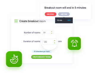 Breakout rooms - break your online event into smaller rooms